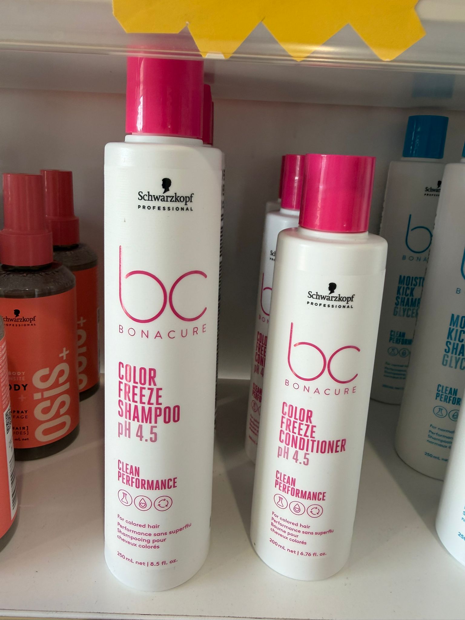 Bonacure Clean Performance pH 4.5 Color Freeze Shampoo & Conditioner ...